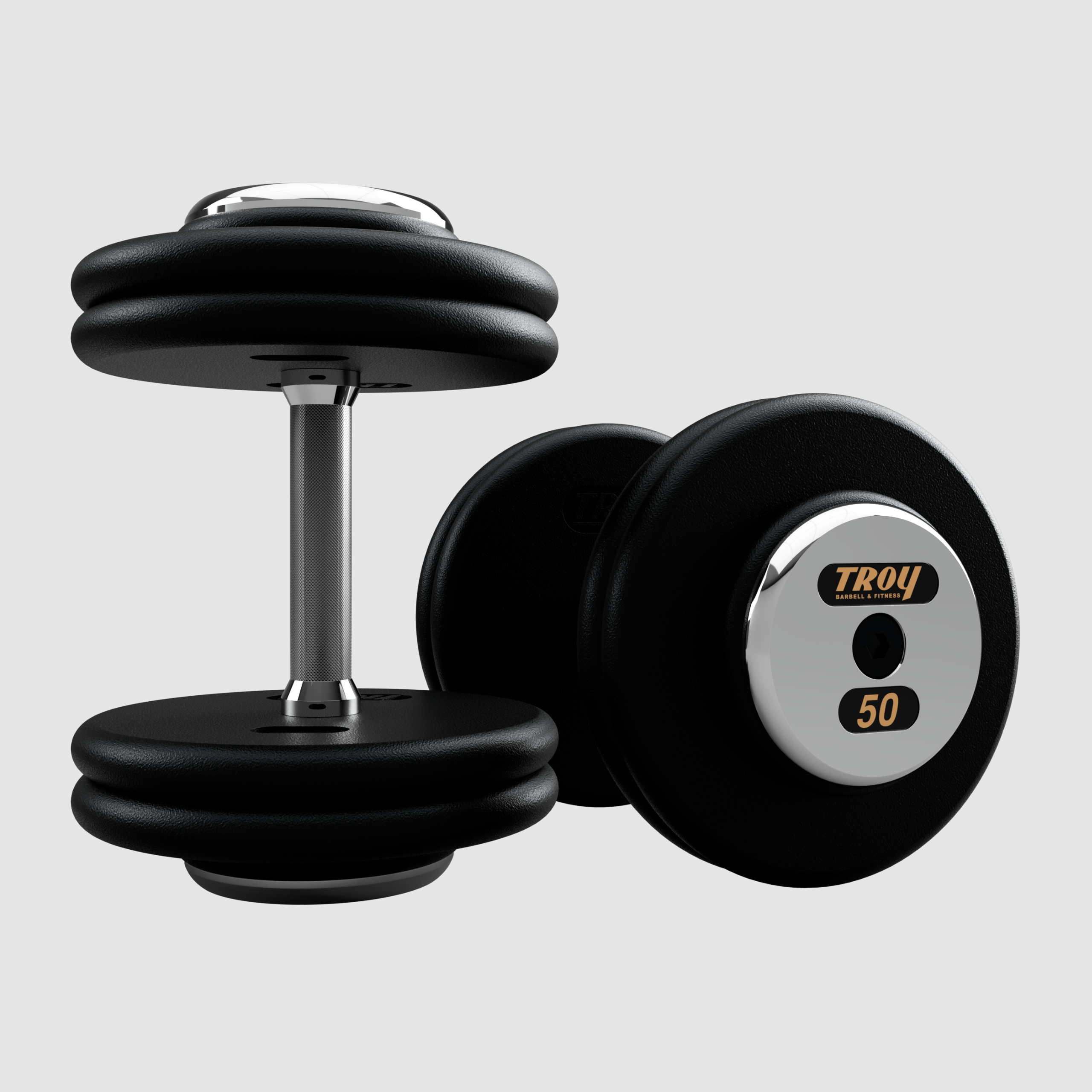 TROY Pro Style Dumbbells - Black Textured – Troy Barbell & Fitness