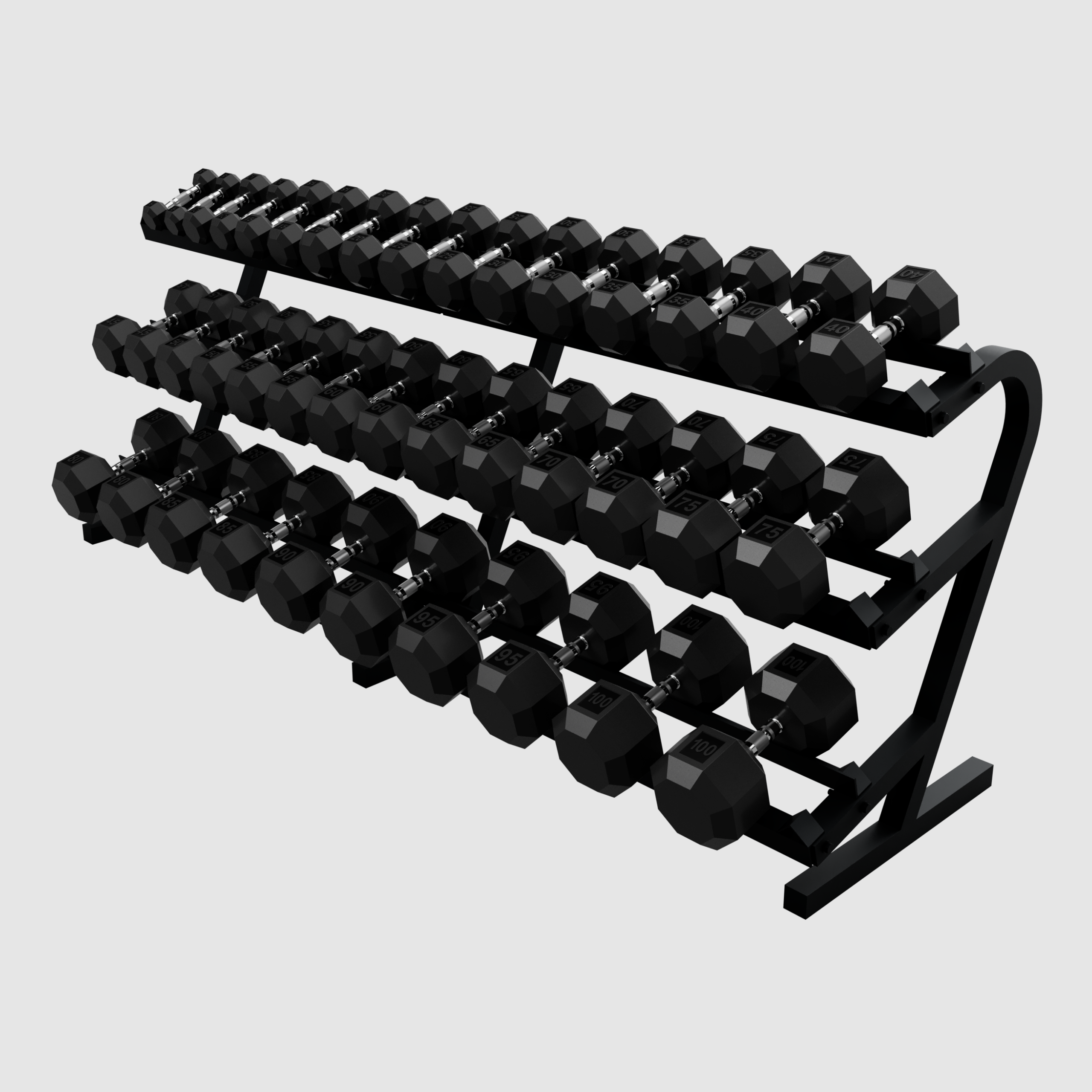 VTX Rubber Encased Dumbbells "20-Pair Rack" Pack – Troy Barbell & Fitness