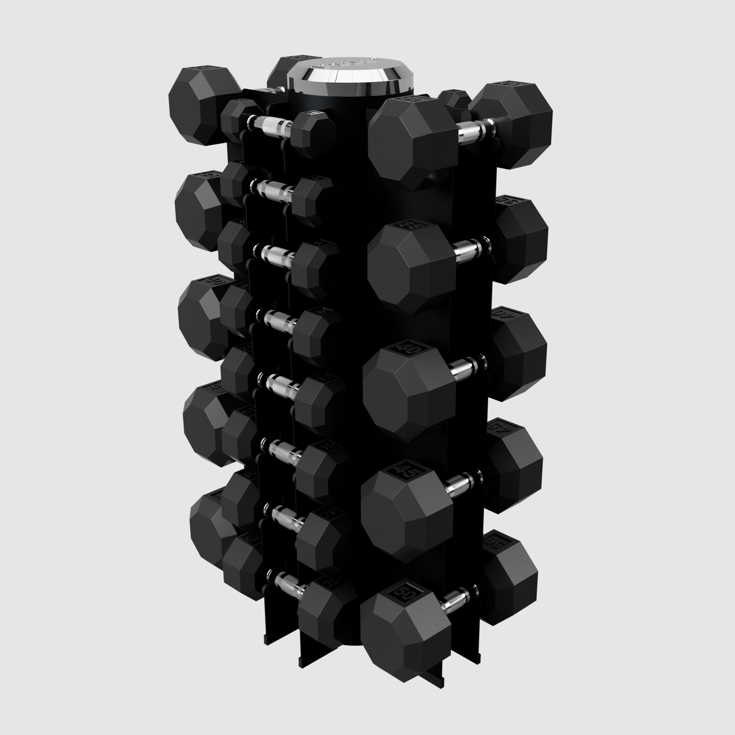 VTX Rubber Dumbbells "13-Pair Vertical Rack" Pack – Troy Barbell & Fitness